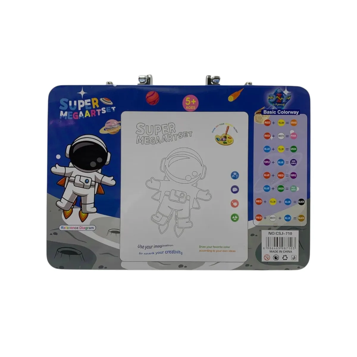 Malette de Peinture Enfant thème espace– Kit Créatif 65 Pièces ...